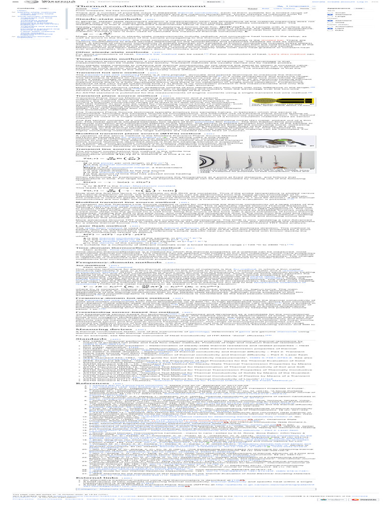 Thermal Conductivity Measurement Techniques | PDF | Applied And ...