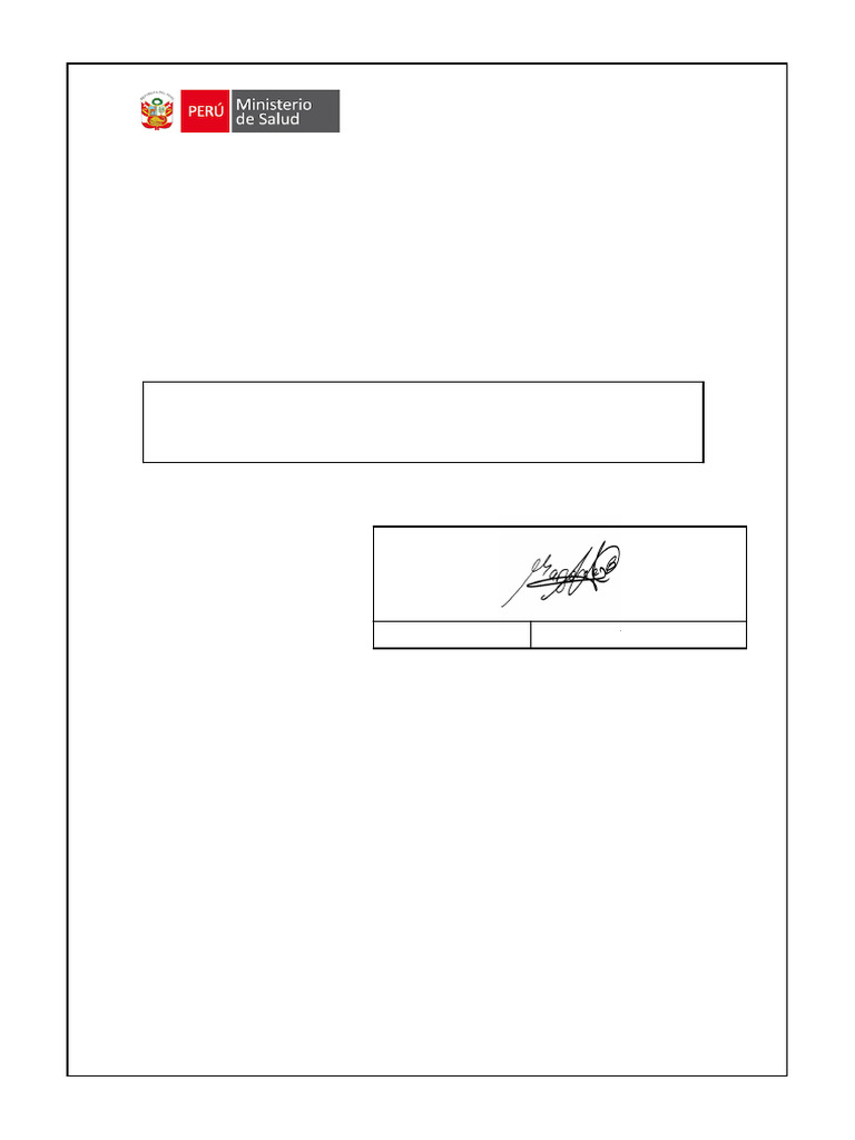 Ministerio de Salud Constancia de Descanso Médico: Firma y Sello: CMP: 089745 DNI: 76835179 | PDF