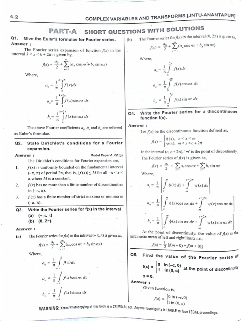 CVT Unit4 Short Ans | PDF