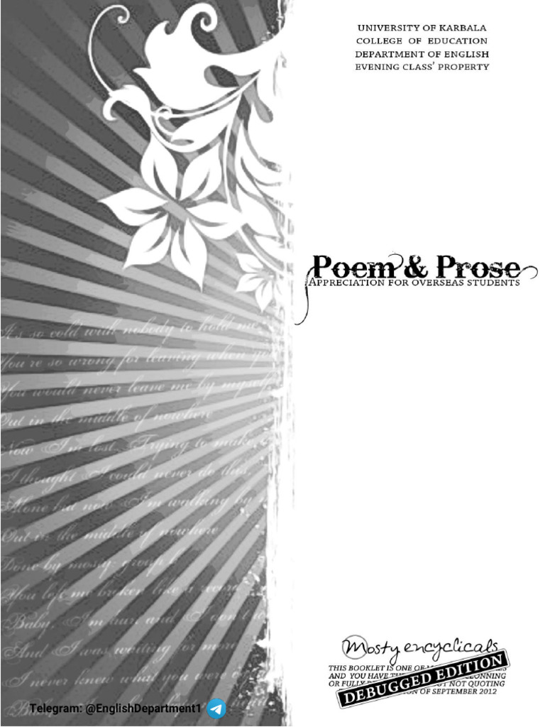 Literature (Poetry Prose) SBR | PDF | Poetry