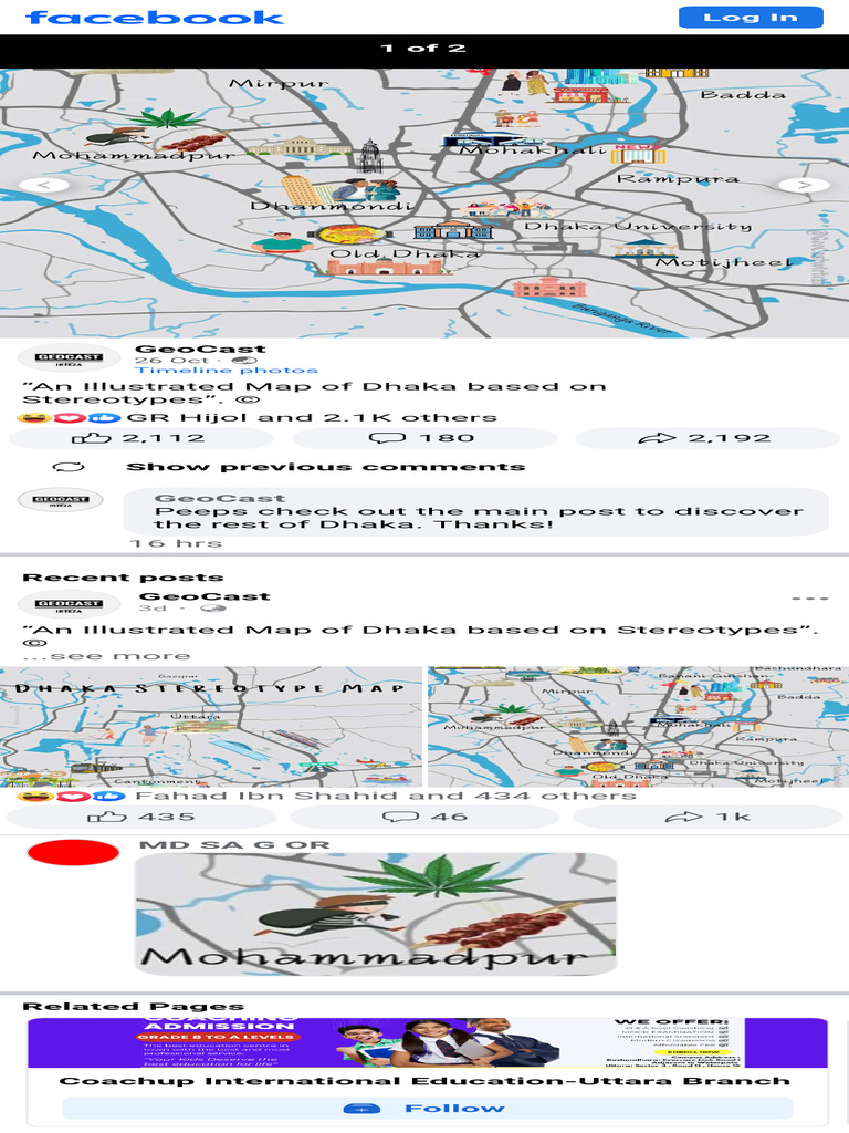 GeoCast - "An Illustrated Map of Dhaka Based On | PDF