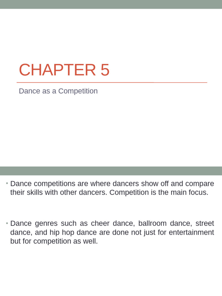 5 Dance As A Competition | PDF | Cheerleading | Dances