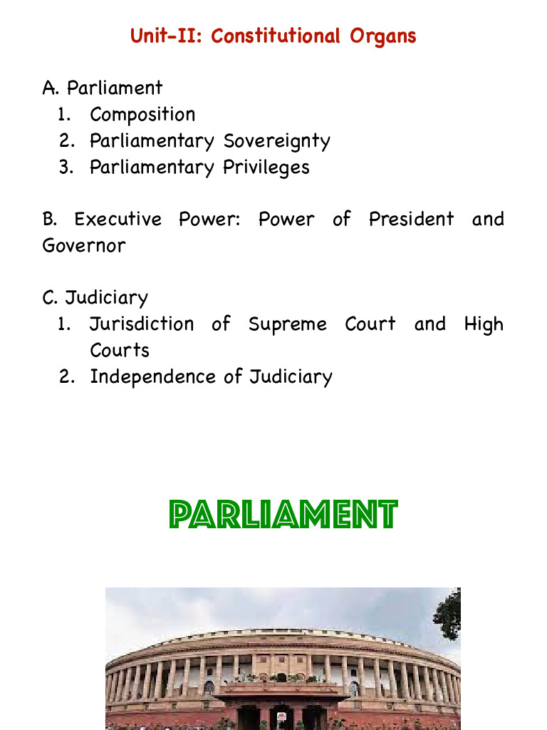 Unit 2- Constitution | PDF | Pardon | Writ