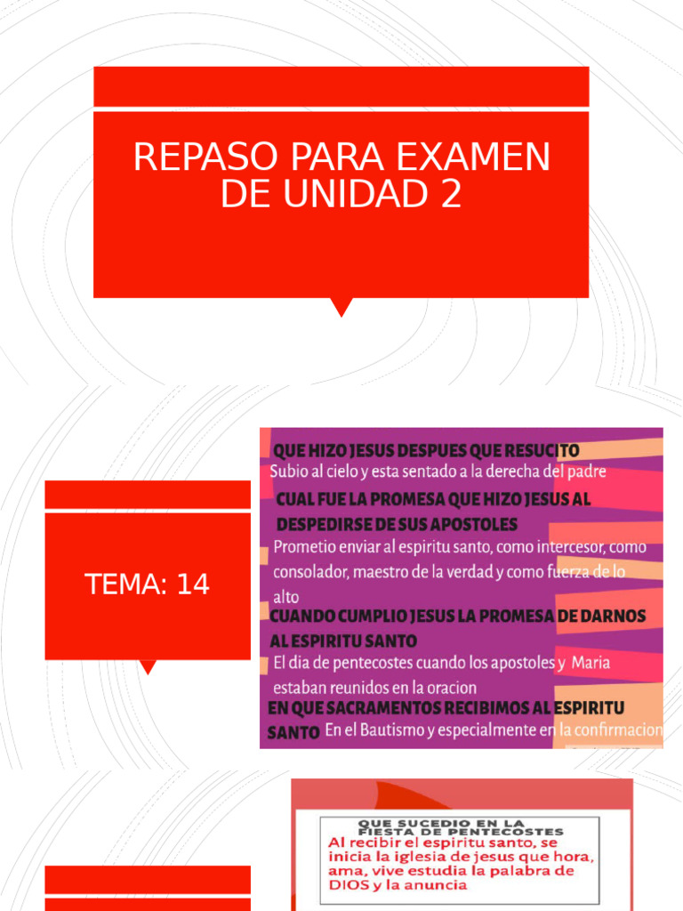 Repaso para Examen de Unidad 2 | PDF