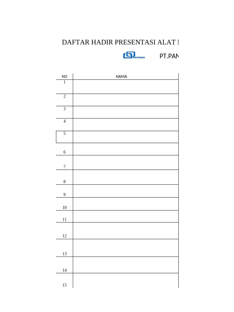 Daftar Absensi | PDF