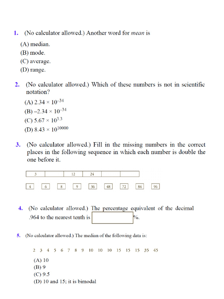 Math Test Tutor | PDF