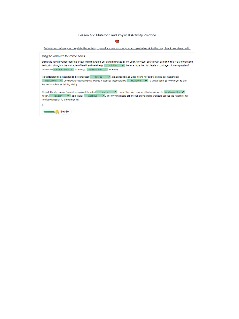 Nutrition and Physical Activity Practice | PDF