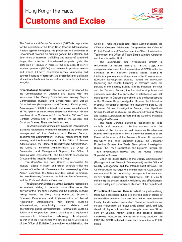 Customs and Excise | PDF