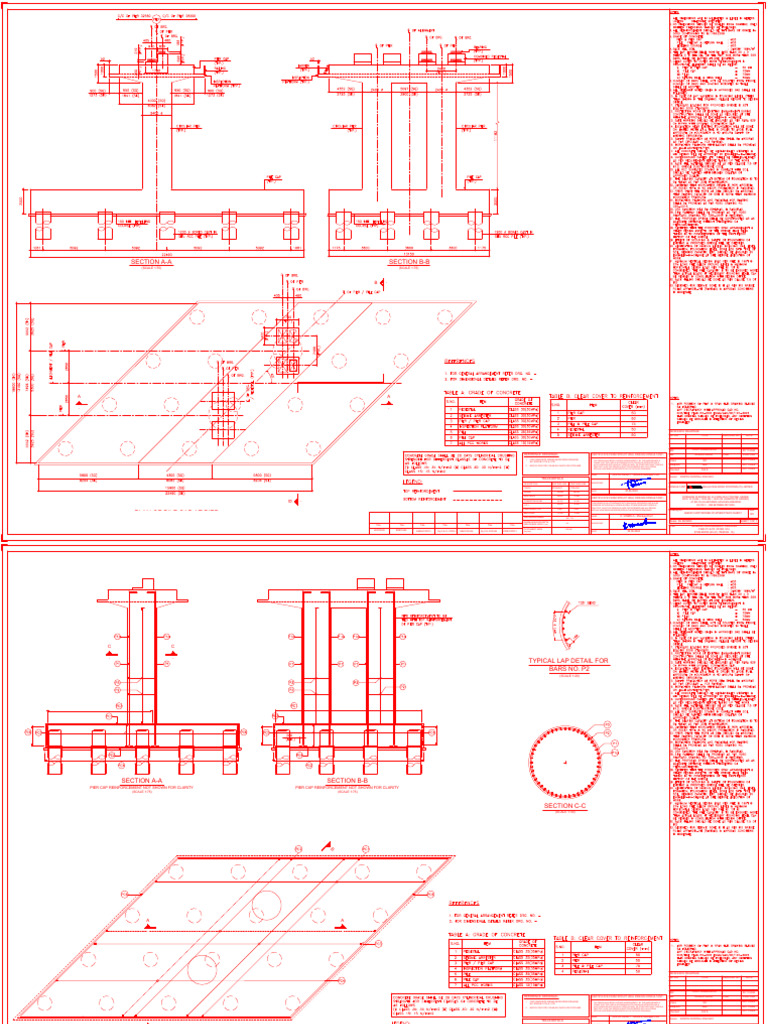 Pier GA & Reinf.. Drawings | PDF | Civil Engineering | Rail Transport