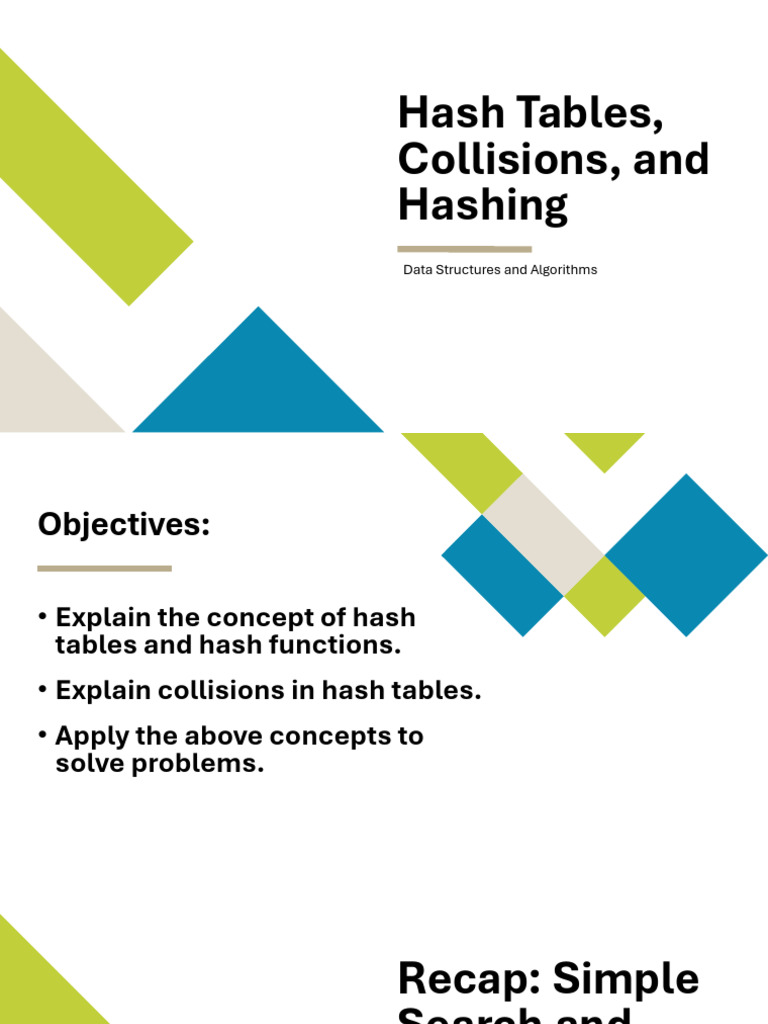 Understanding Hash Tables and Collisions | PDF | Computer Data ...
