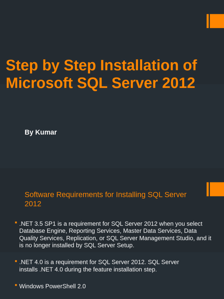SQL Server 2012 Installation Step by Step | PDF
