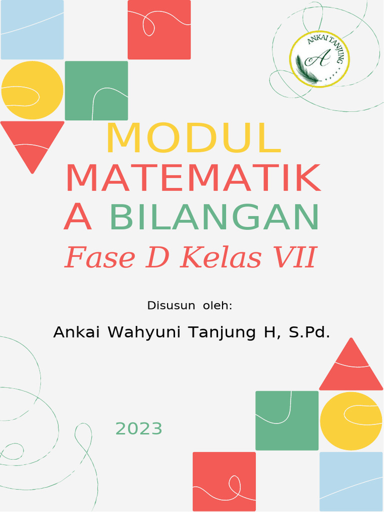Modul Ajar Matematika - Modul Bilangan Bulat - Membandingkan Bilangan Bulat - Fase D | PDF ...