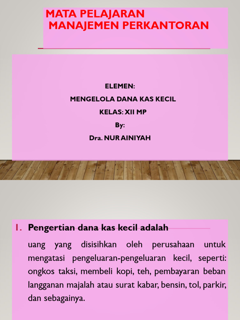 Modul Mengelola Dana Kas Kecil | PDF
