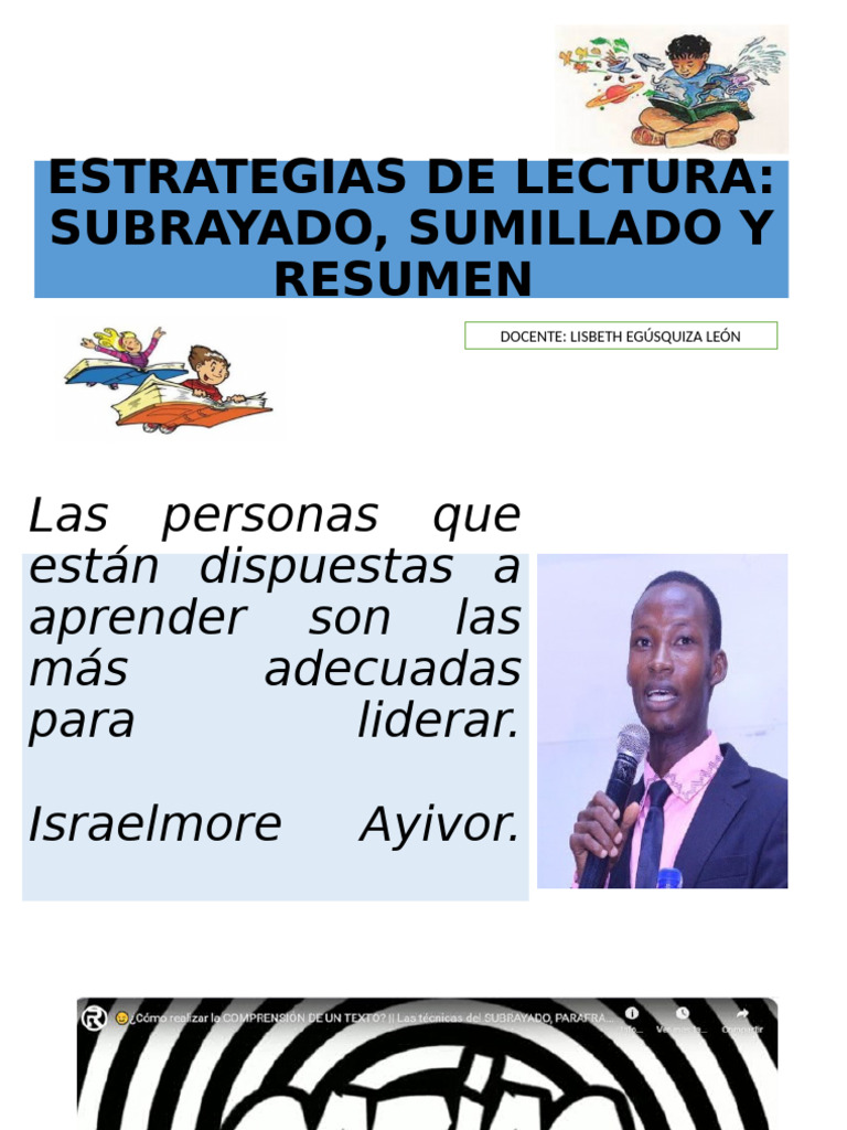 Sesion 6 TECNICA DEL SUBRAYADO SUMILLADO Y RESUMEN | PDF | Memoria | Neurona