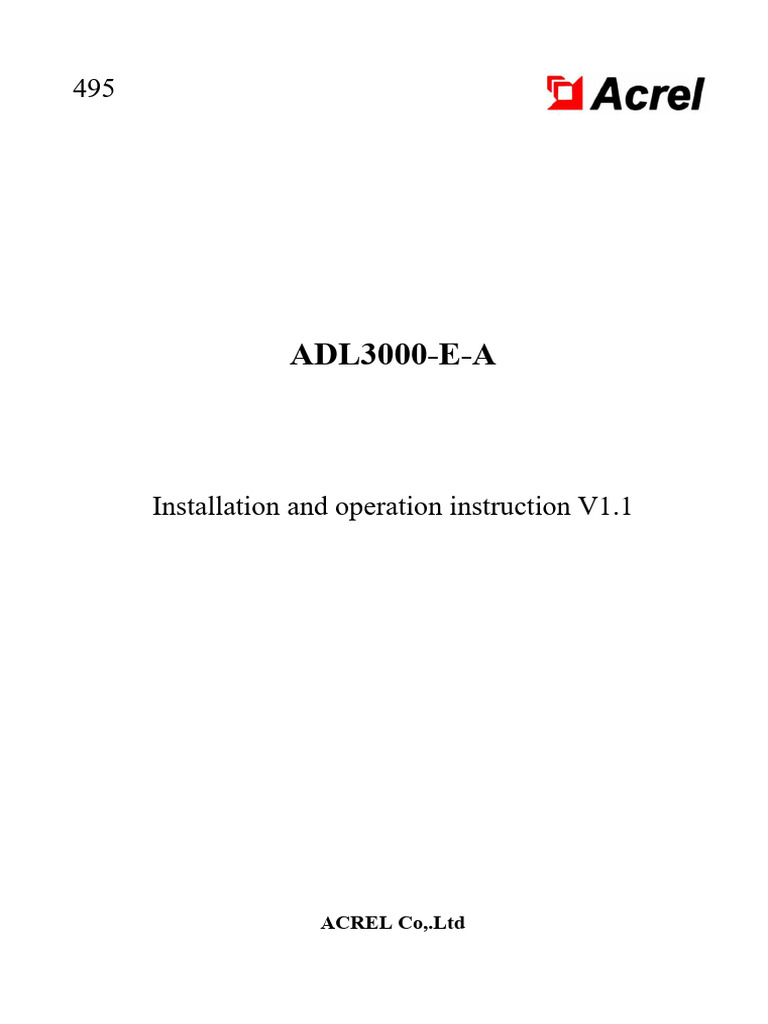 adl3000-e-manual | PDF | Specification (Technical Standard) | Electricity