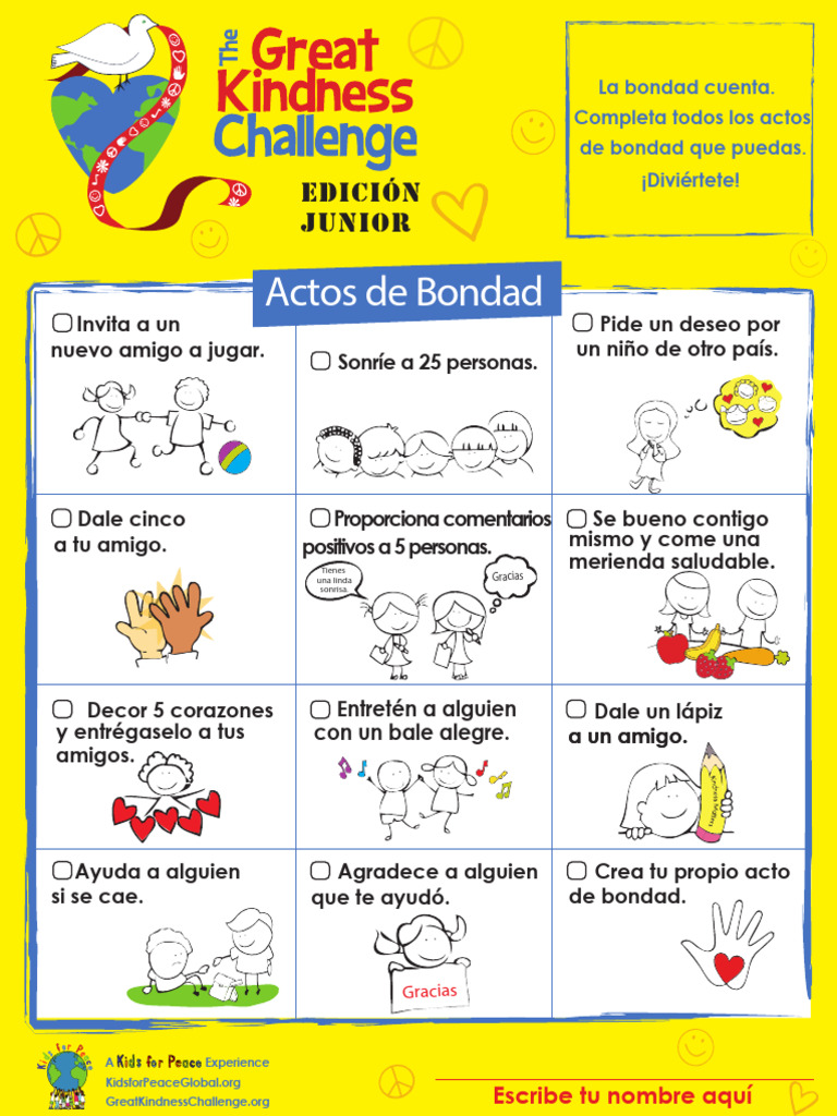 Actos de Bondad Kinder y 1o Primaria | PDF
