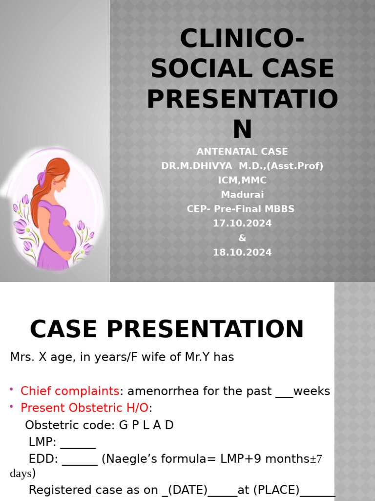 5.antenatal Case | PDF | Pregnancy | Fetus