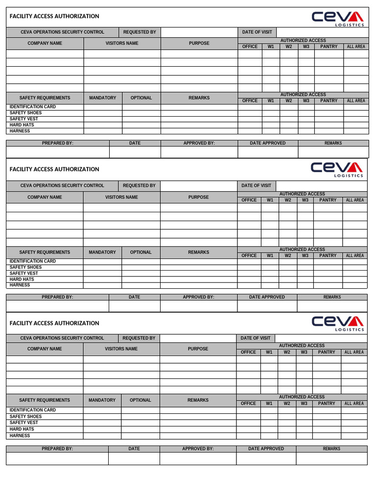 Facility Access Authorization | PDF