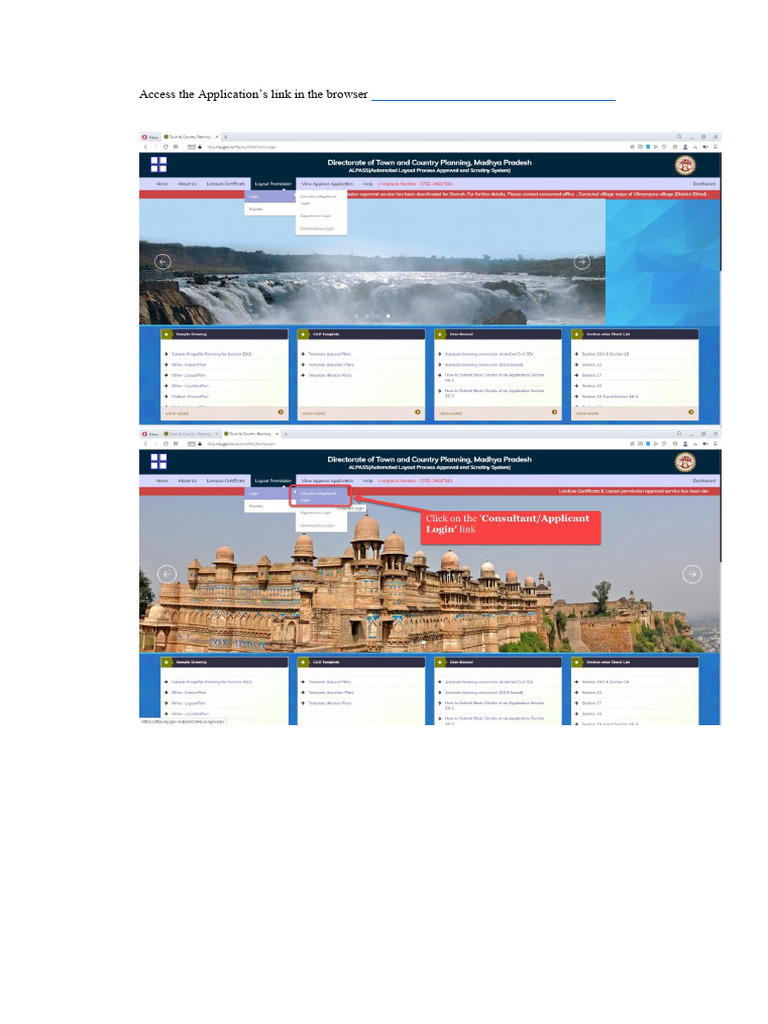 Access The Application's Link in The Browser and Navigate To The Login Button | PDF | Button ...
