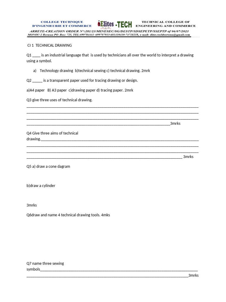 CI 1 TECHNICAL DRAWING Chesi | PDF | Art