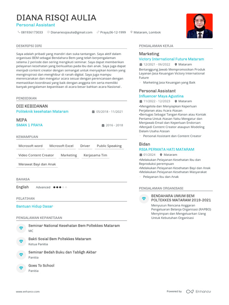 CV Diana Risqi Aulia | PDF | Bisnis