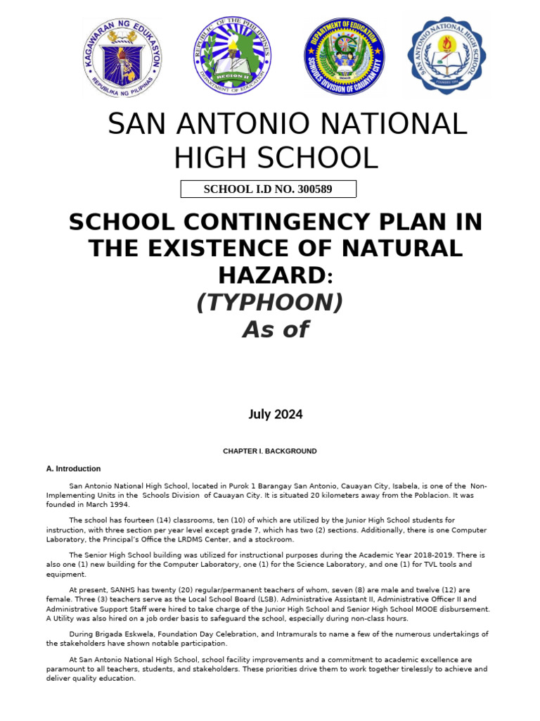 Con Plan School Level Template (Typhoon) | PDF | Climate Change ...