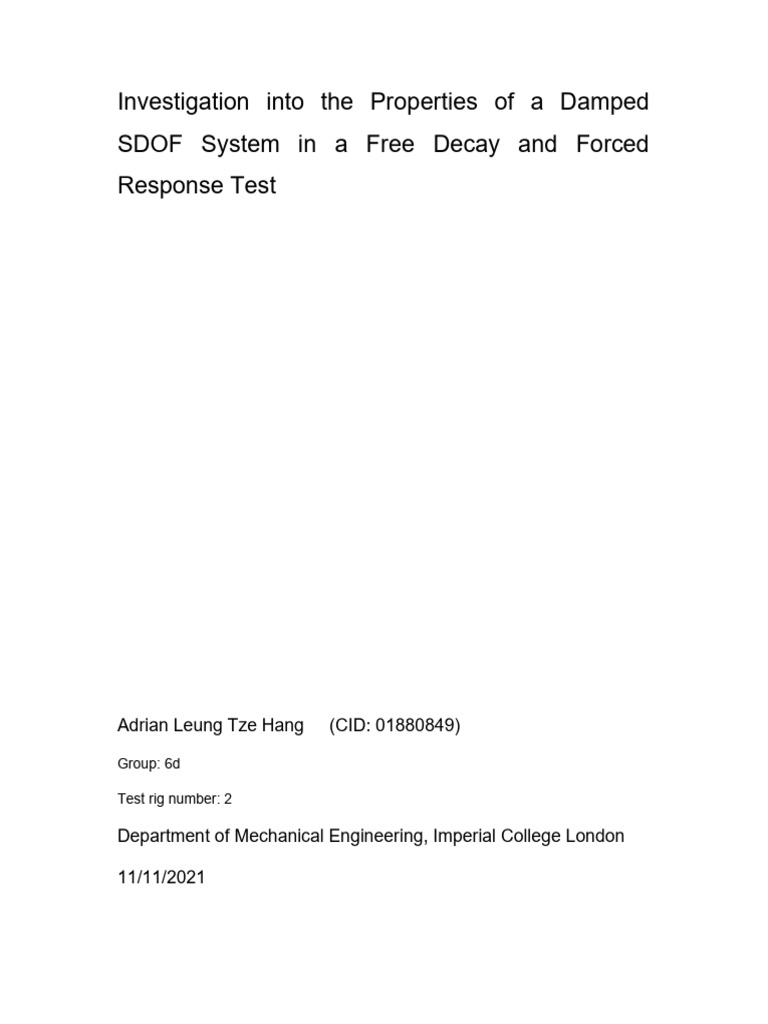 Vibration Lab | PDF | Damping | Physical Quantities