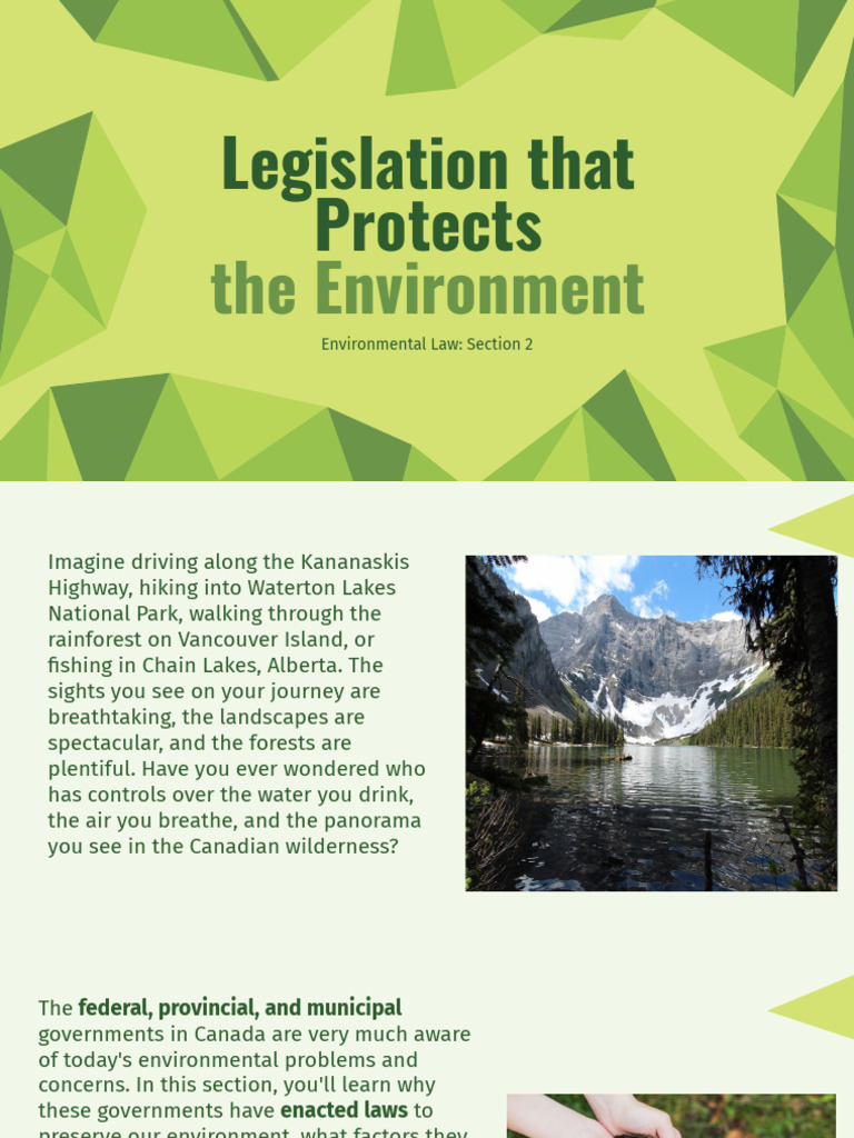 2.1 to 2.15 Legislation that Protects the Environment | PDF | Kyoto ...