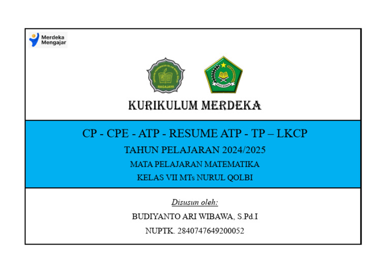 Cover Dokumen CP Atp TP - Matematika NQ | PDF | Teknologi & Rekayasa