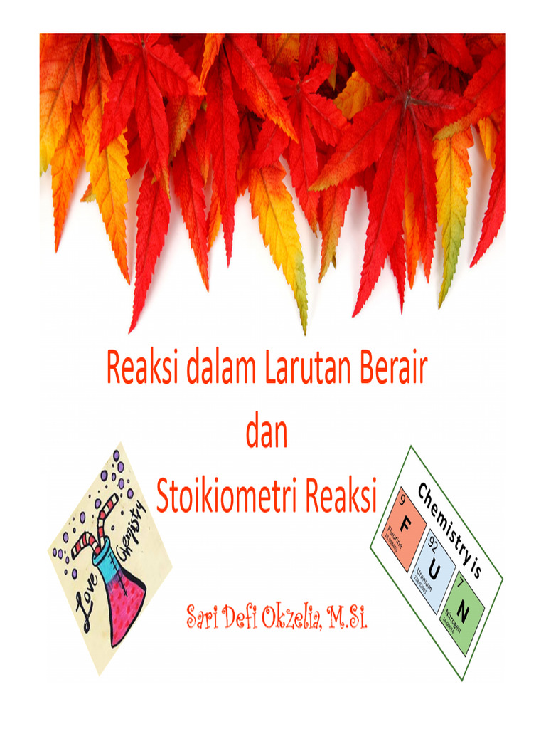05 Reaksi Dalam Larutan Berair | PDF