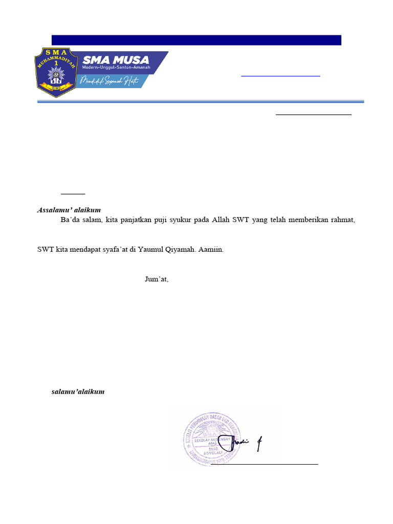 Undangan Rapat Koordinasi PPDB SMA Muhammadiyah 1 Simo | PDF | Kesehatan Holistik