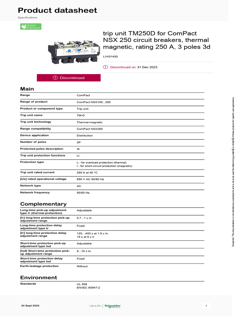 Schneider Electric - ComPact-NSX - LV431430 | PDF | Electronics ...