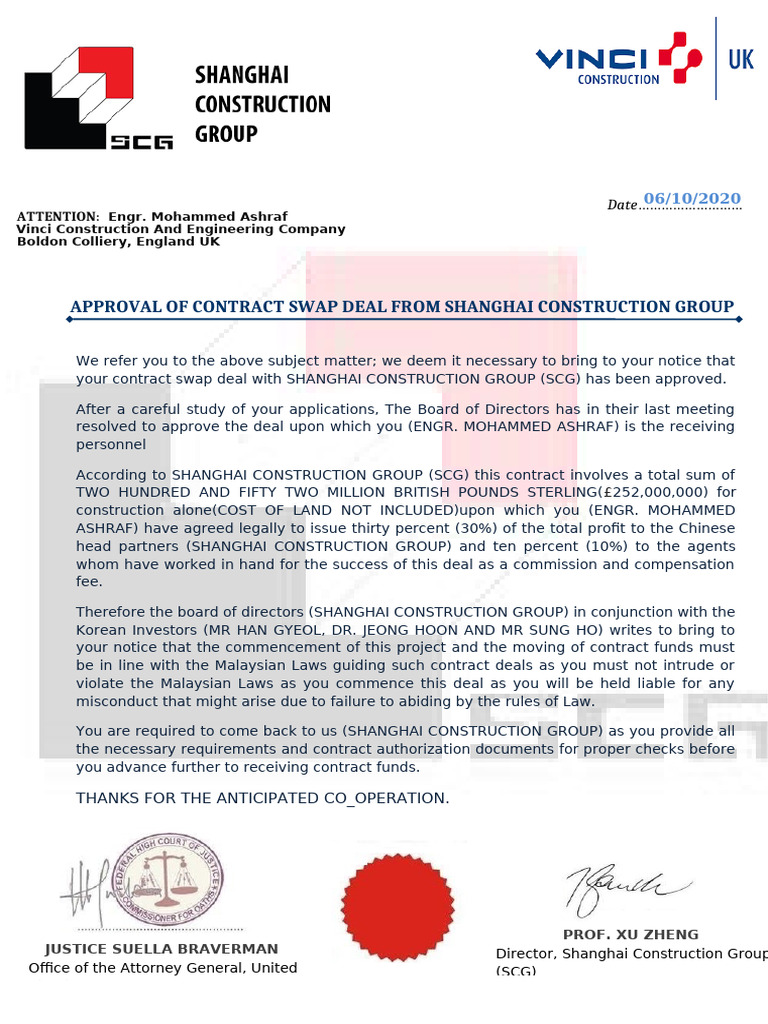 Mohammed Ashraf Approval Letter | PDF | Finance & Money Management | Law