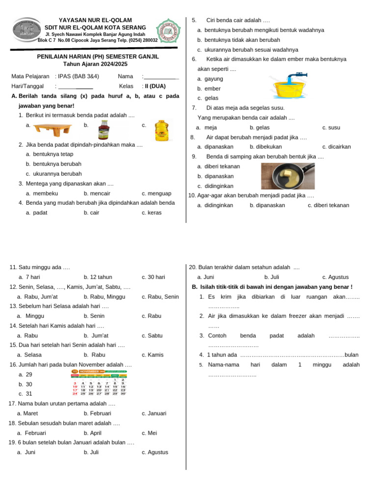 Soal PH IPAS 3 Dan 4 | PDF