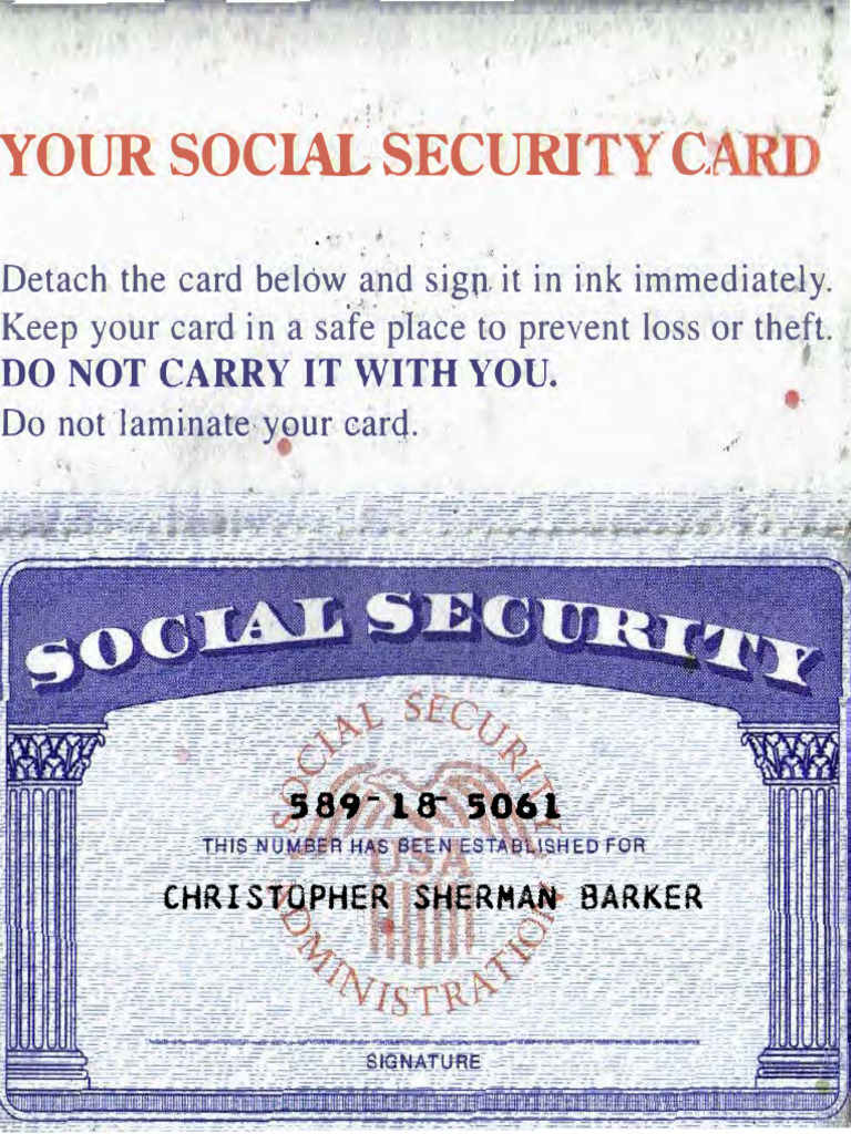 Socialsecuritycard Template | PDF