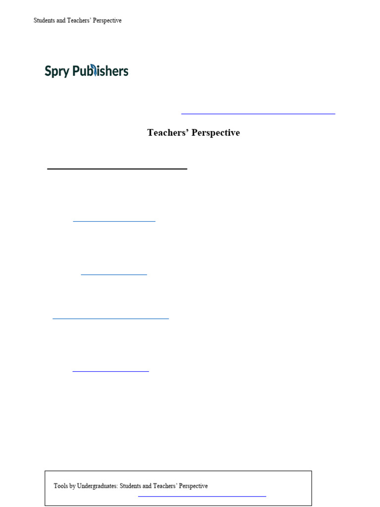 Use of Chat-GPT and AI Tools by Undergraduates: Students and Teachers ...