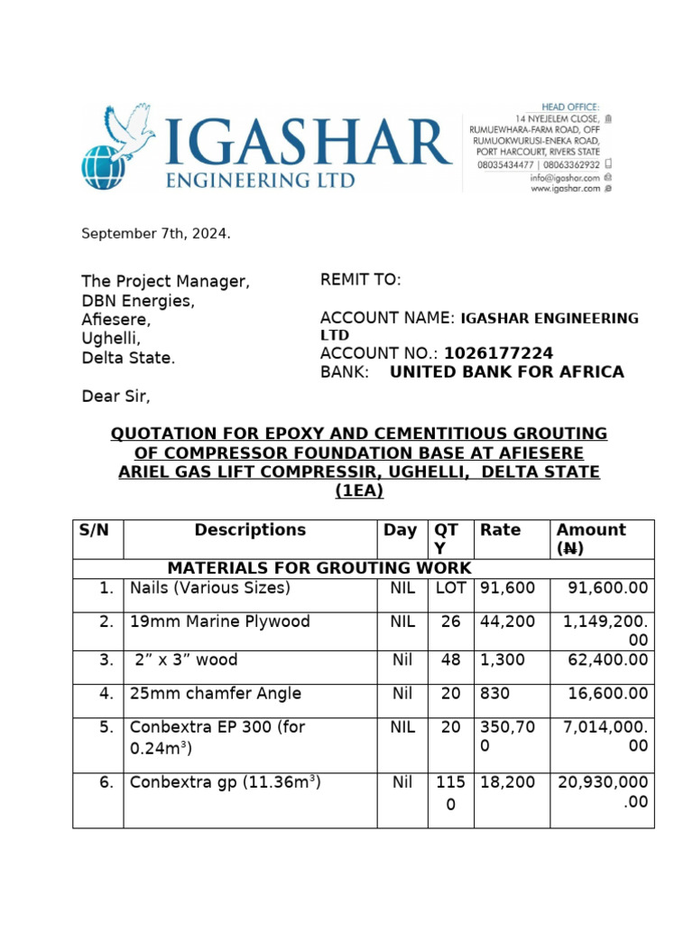 Afiesere Ariel Gas Lift Project | PDF | Building Materials | Gases