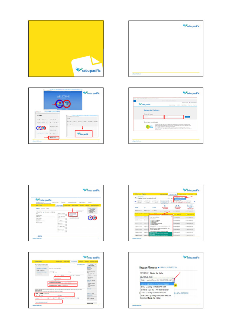 WalkthroughofCebuPacificWeb Portal-Sheila Galang | PDF | Credit Card | Service Industries