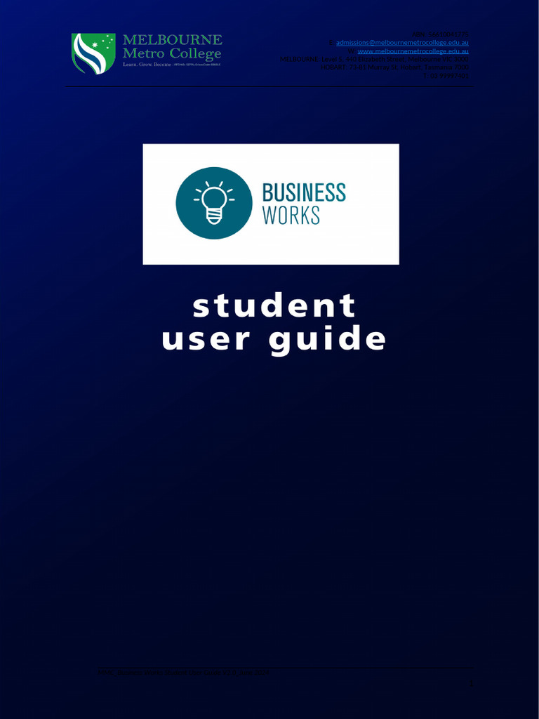 Business Works Student User Guide V2.0 | PDF | Question | Information
