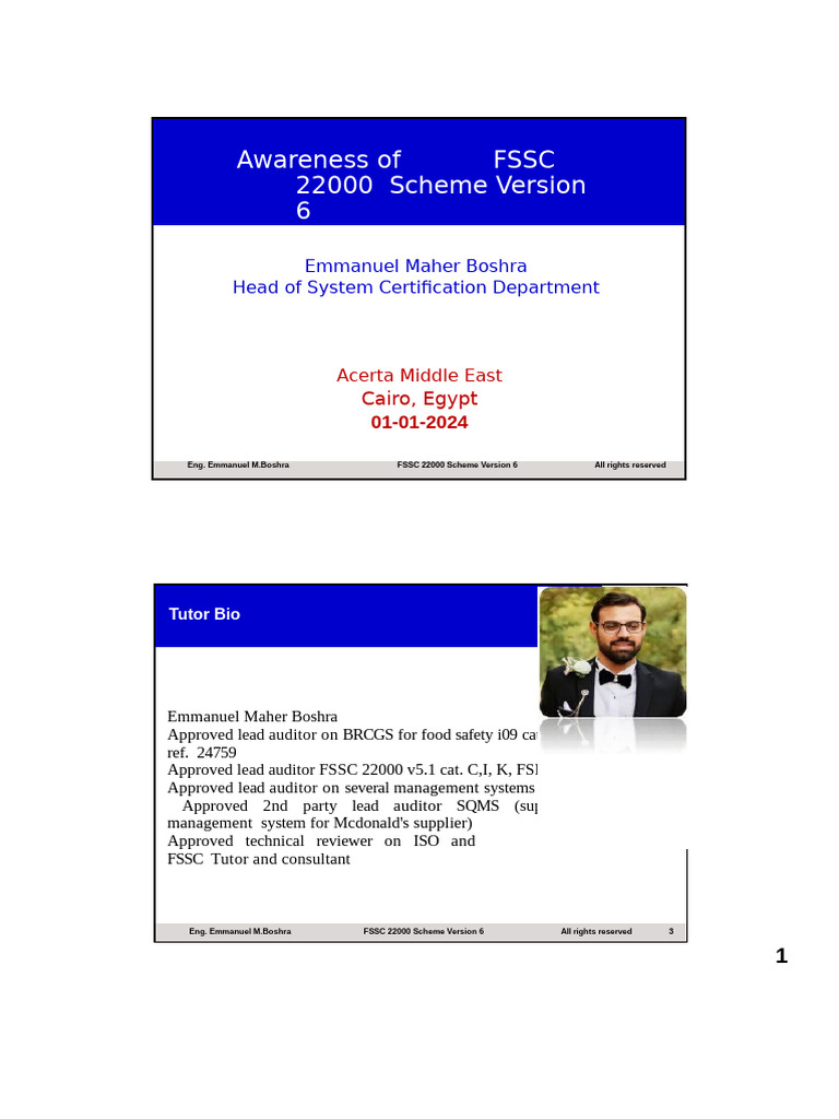 FSSC 22000 Version 6 Overview | PDF | Hazard Analysis And Critical ...