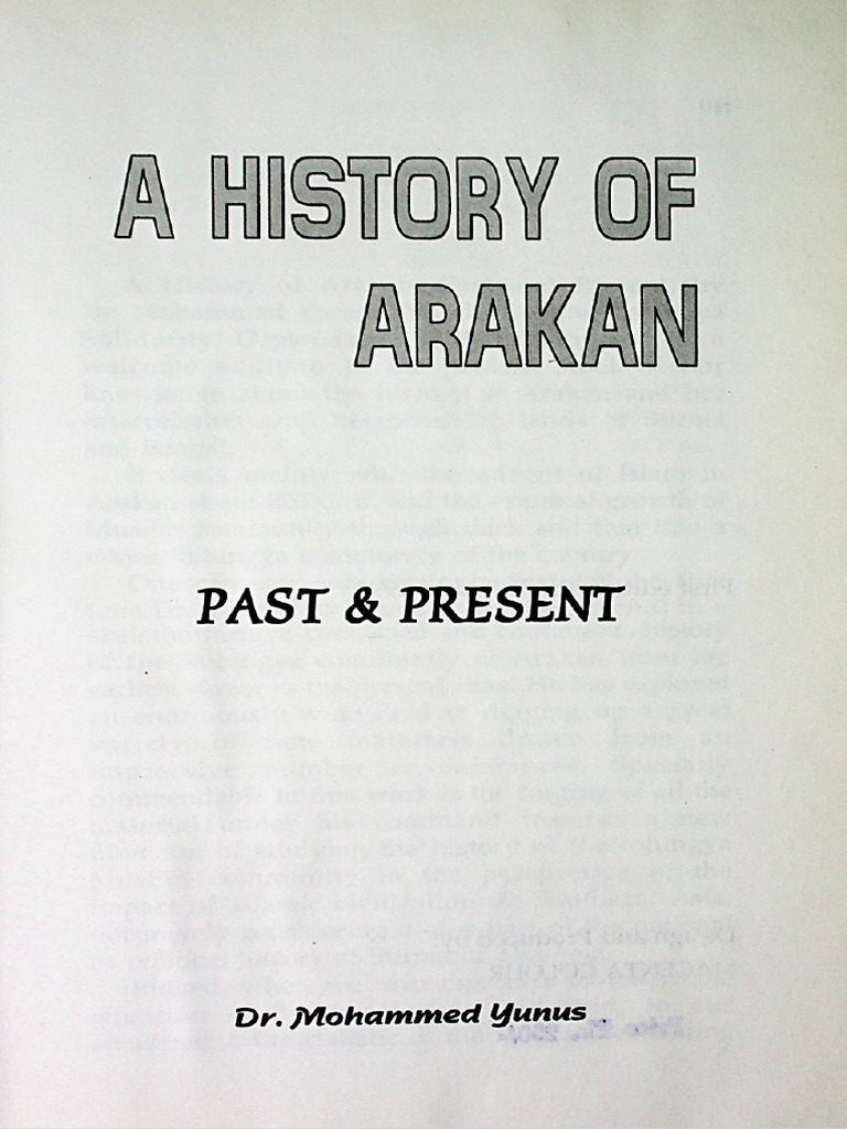 A History of Arakan Past Present 1994 | PDF
