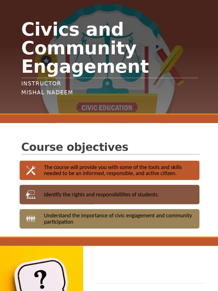 Civics and Community Engagement Lecture 1 | PDF | Citizenship | Civics