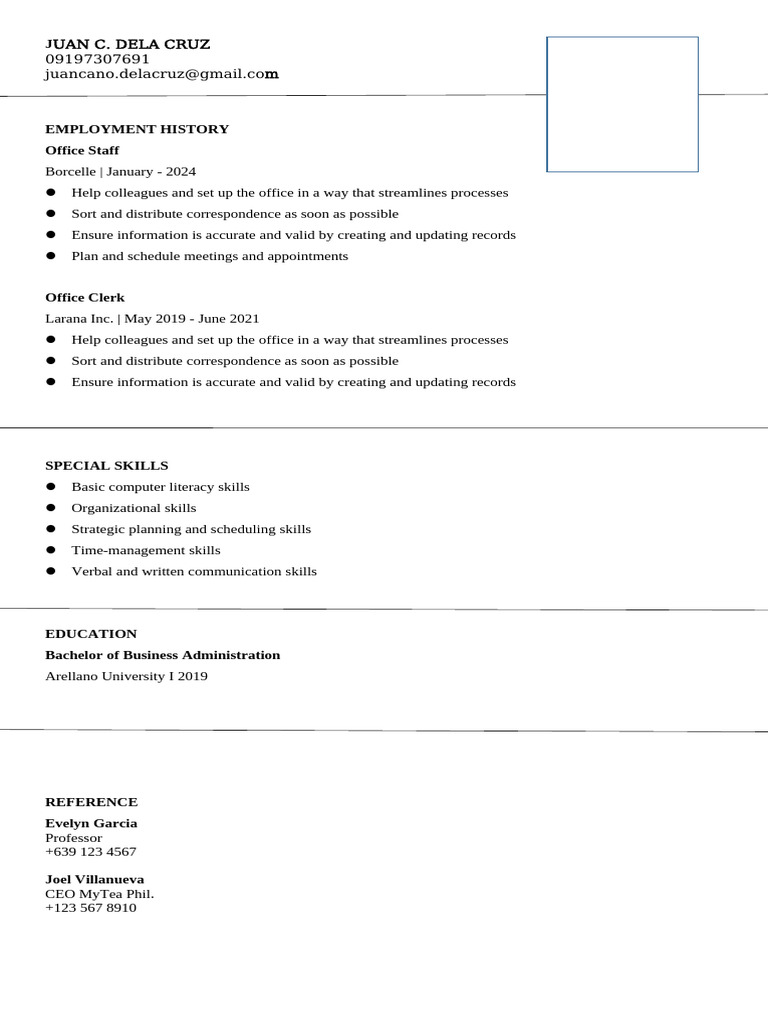 Resume Final Template 2 | PDF