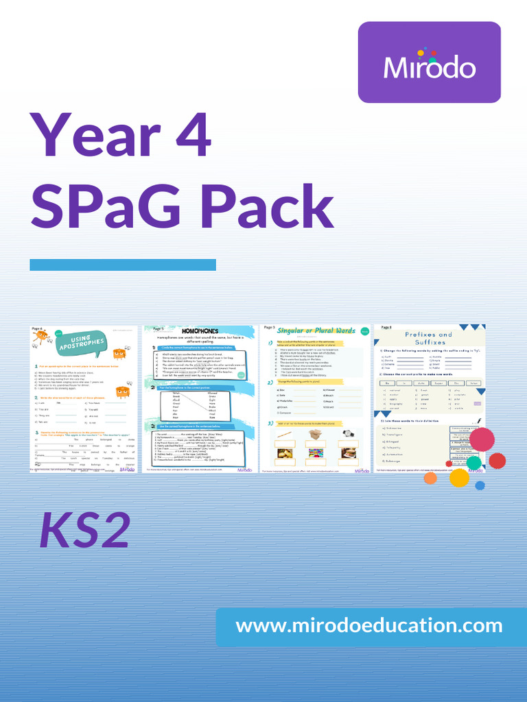 Year 4 SPaG Pack 3 | PDF | Adjective | Noun