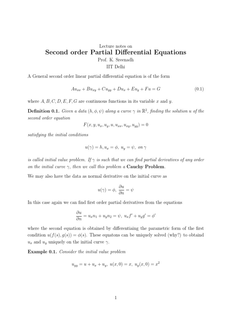 Second Order | PDF | Boundary Value Problem | Equations
