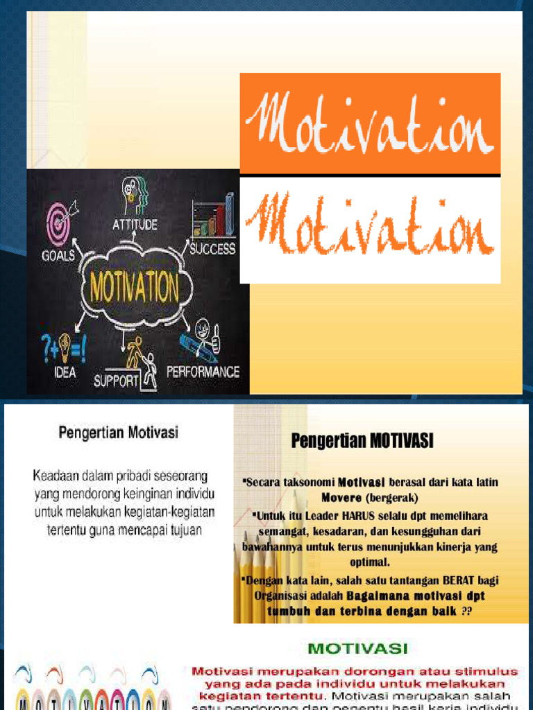 MOTIVASI | PDF | Karier & Perkembangan