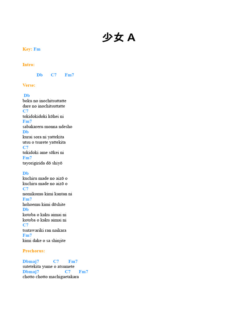 PowapowaP - Shoujo A | PDF