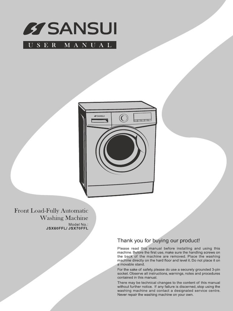 Front Load Washing Machine | PDF