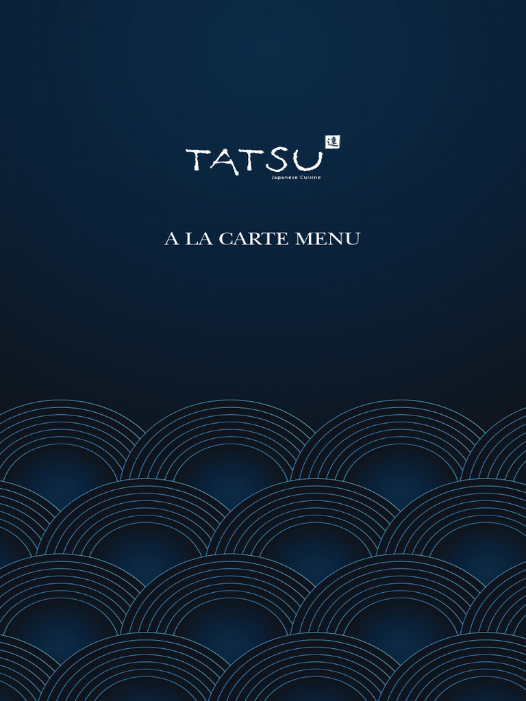 01 Tatsu New Ala Carte Menu 2023 | PDF