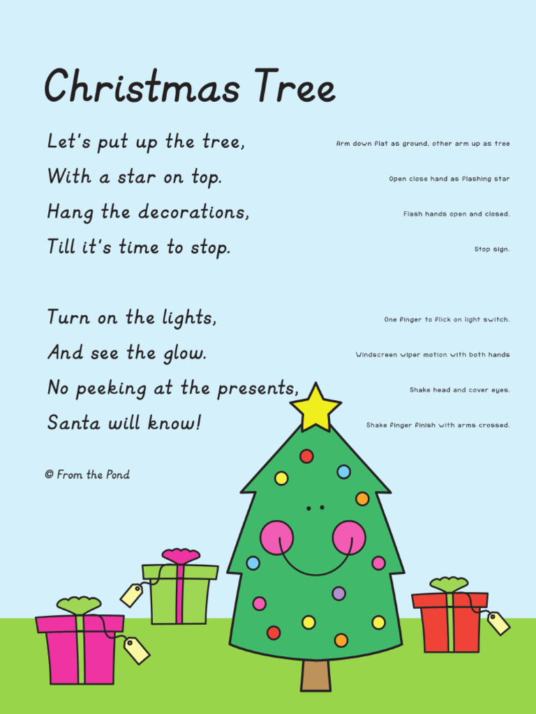 Christmas Fingerplays for Kids | PDF